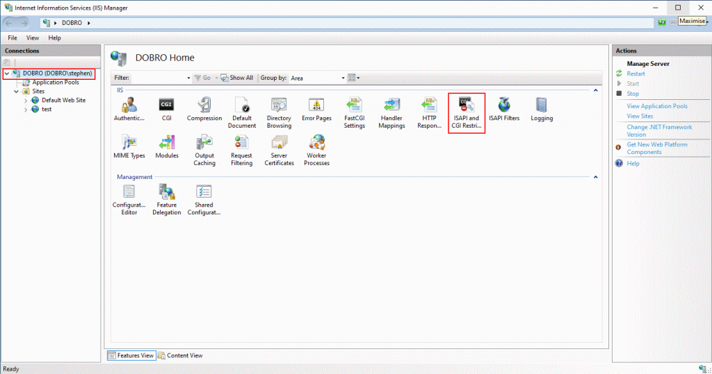 Setting up ISAPI (and ASP.Net) on IIS 10 | Software Verify
