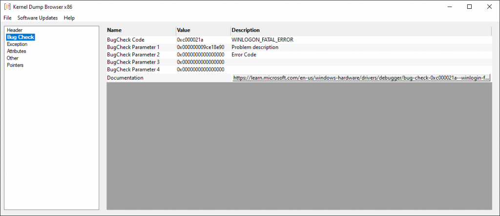 Minidump Browser - view minidump contents | Software Verify