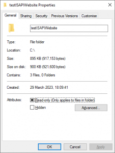 Setting directory permissions for user group IIS_IUSRS | Software Verify